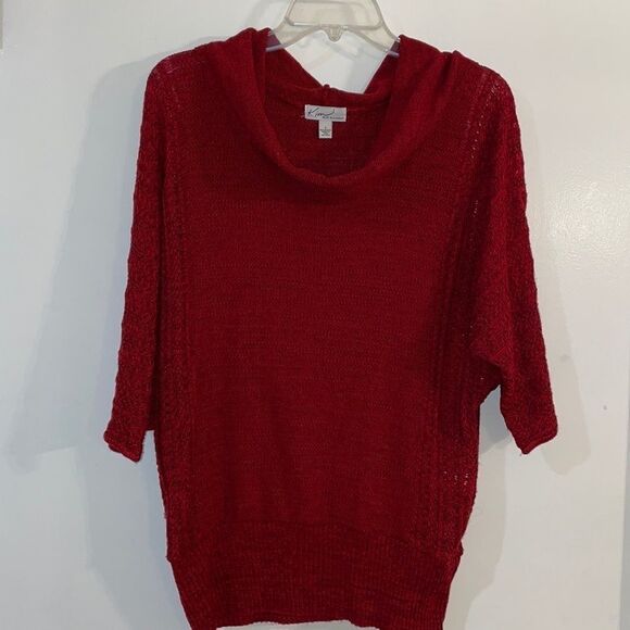 Kim Rogers | Sweaters | Kim Rogers Cowl Neckcrocheted Sleeves And Side ...
